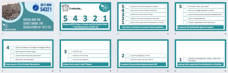 54321 Do It Now Activities for Edexcel GCSE History: Russia and the ...