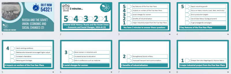 54321 Do It Now Activities for Edexcel GCSE History: Russia and the ...