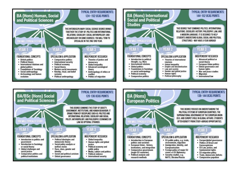 Wall display: Studying a Politics related course at university (for ...