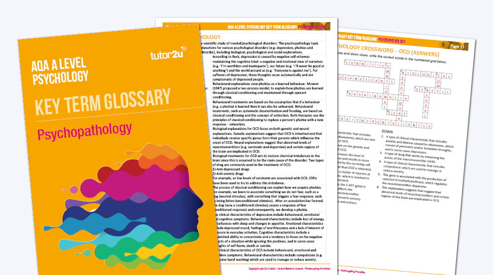 Free Key Term Glossary & Crosswords: Psychopathology | Blog ...