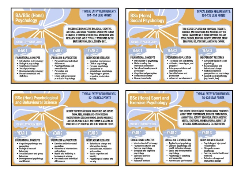 Wall display: Studying a Psychology related course at university (for ...