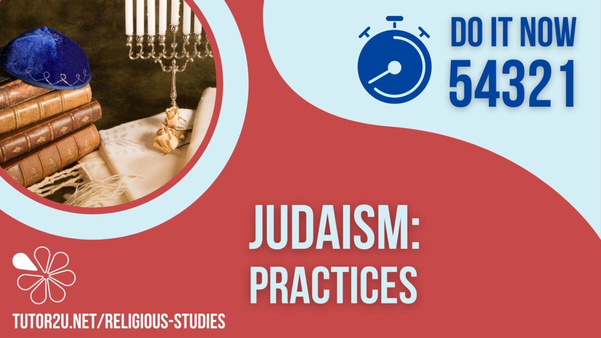 54321 'Do it now' activity for GCSE Religious Studies: Judaism ...