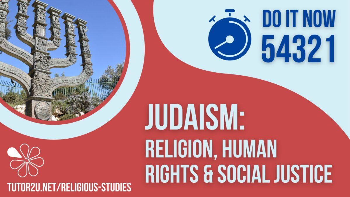 54321 'Do it now' activity for GCSE Religious Studies: Judaism ...