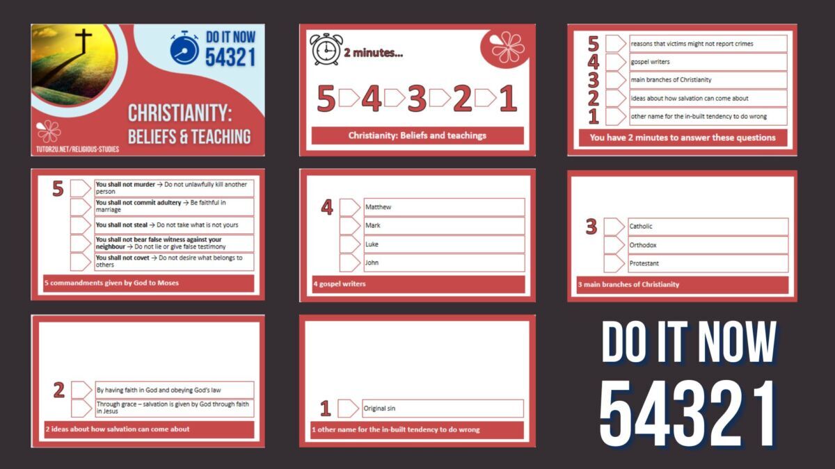 54321 'Do it now' activities for GCSE Religious Studies | Collections ...