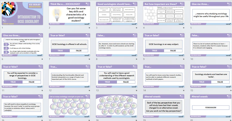 GCSE Sociology Induction Pack - 2025 | Blog | Sociology | tutor2u