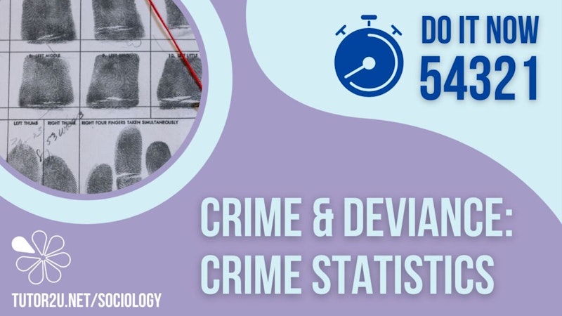 54321 'Do it now' activity for GCSE Sociology | Crime statistics (Crime ...
