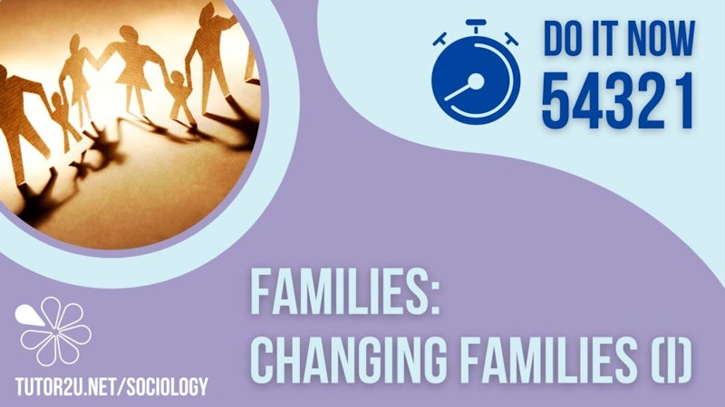 54321 'Do it now' activity for GCSE Sociology | Changing family 1 ...