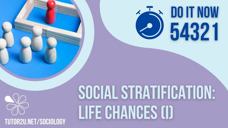 54321 'Do it now' activity for GCSE Sociology | Life chances 1 (Social ...