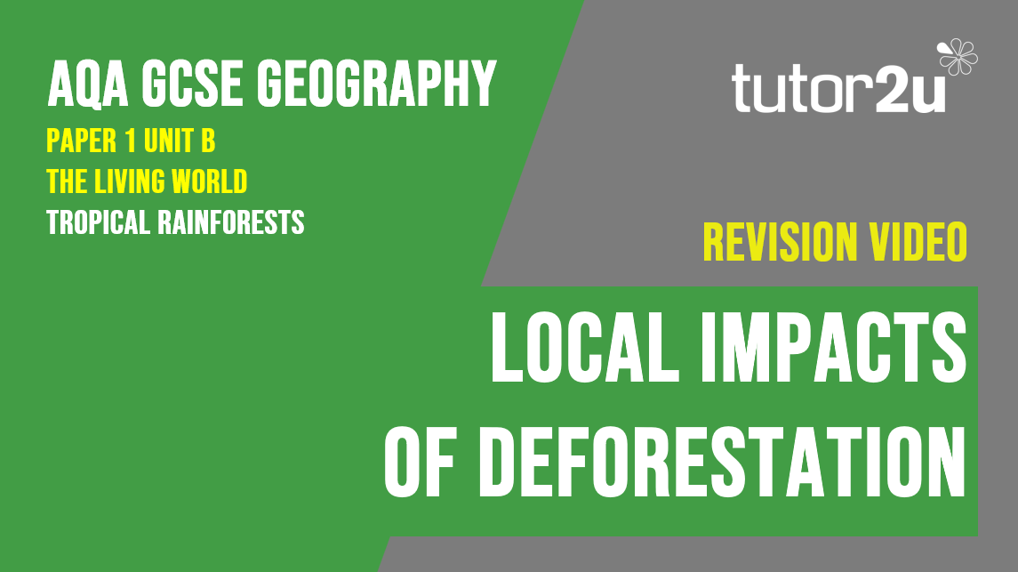 Topic Video for AQA GCSE Geography: Local Impacts of Deforestation ...