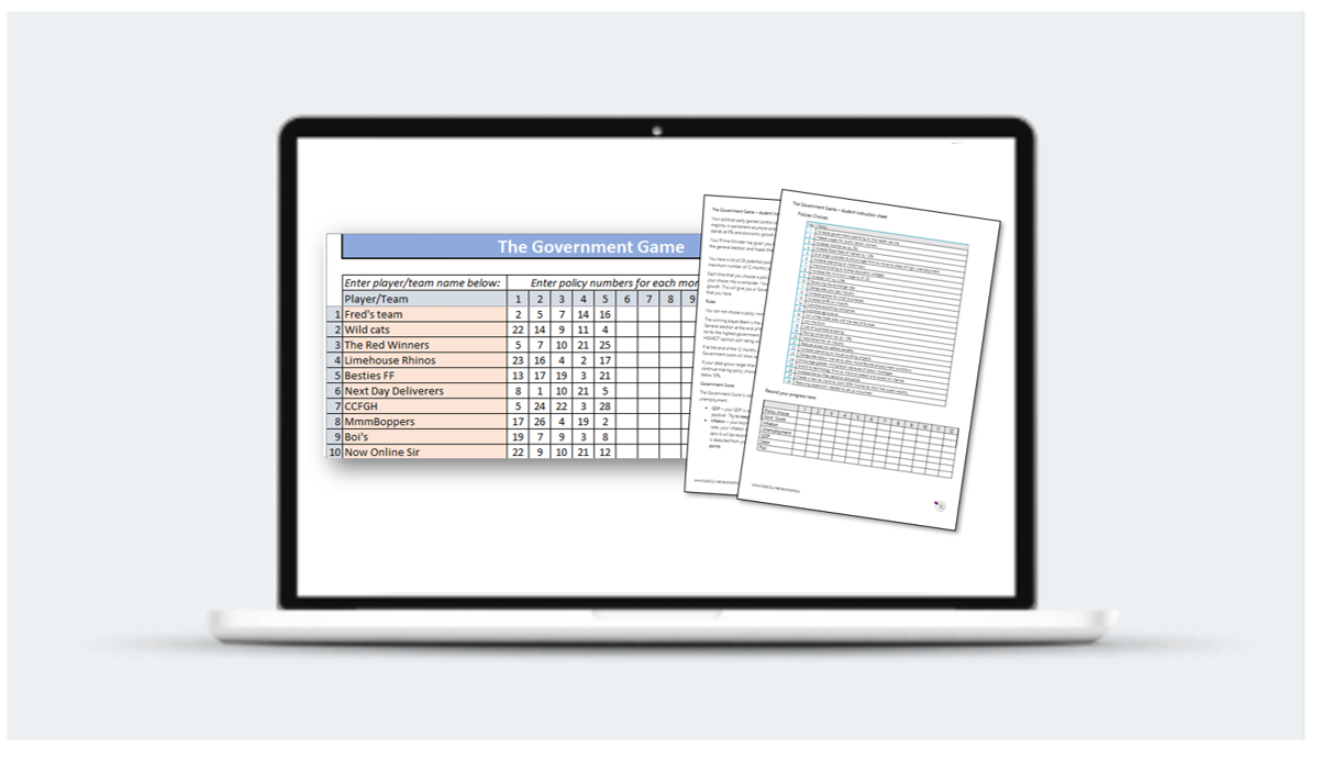 The Government Game - Economic Simulation Activity | Reference Library ...