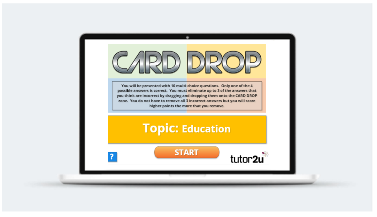 Education - "Card Drop" activity | Reference Library | Sociology | tutor2u