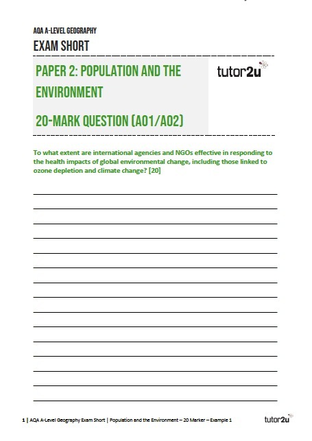 Assessment Practice Resources for AQA A-Level Geography | Shop | Geography | tutor2u