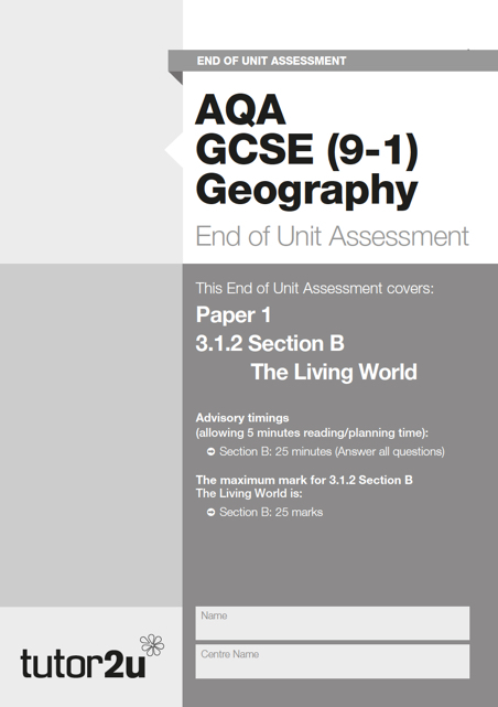 Paper 2 ‘Challenges of the Human Environment’ Exam Paper Topic Tracker ...