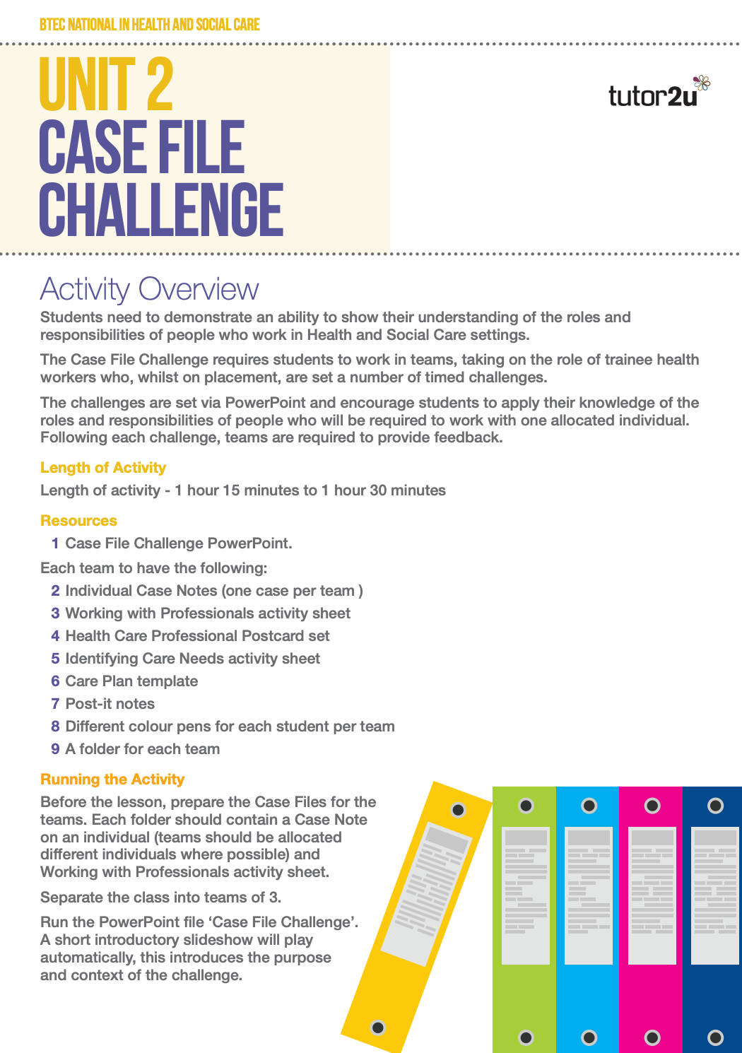 Btec National Unit 2 Working In Health Social Care Resources