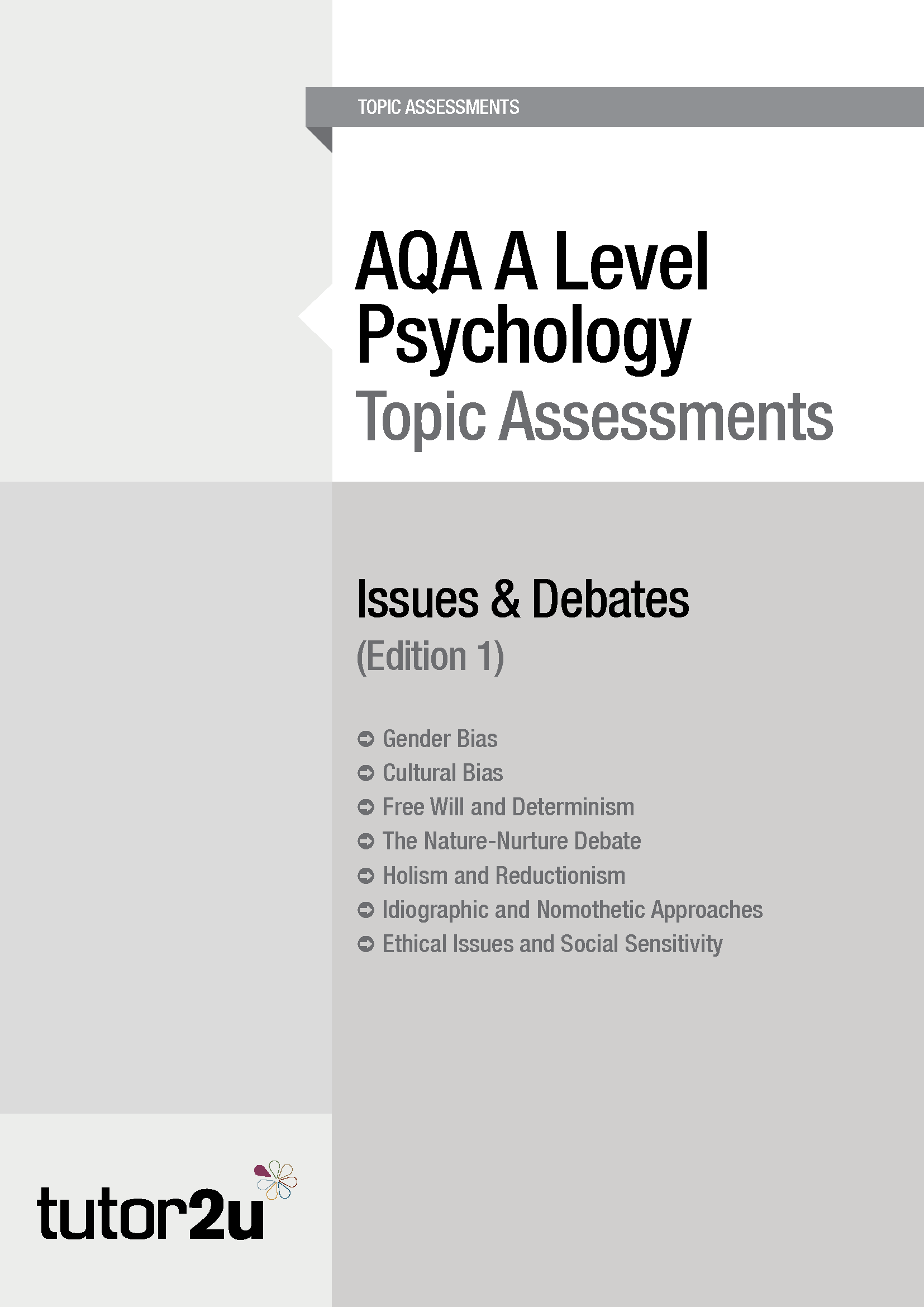 Approaches Topic Assessments for AQA A-Level Psychology | Shop ...
