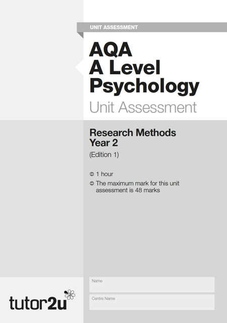 Unit Assessments for AQA A Level Psychology | Shop | Psychology | tutor2u