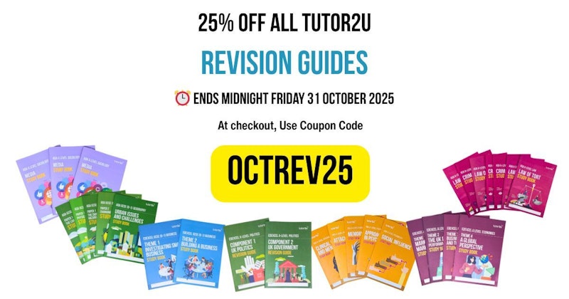 25% off tutor2u Revision Guides! | Blog | Economics | tutor2u