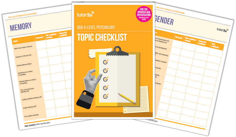 Topic Checklist | AQA A Level Psychology (2025 Specification ...